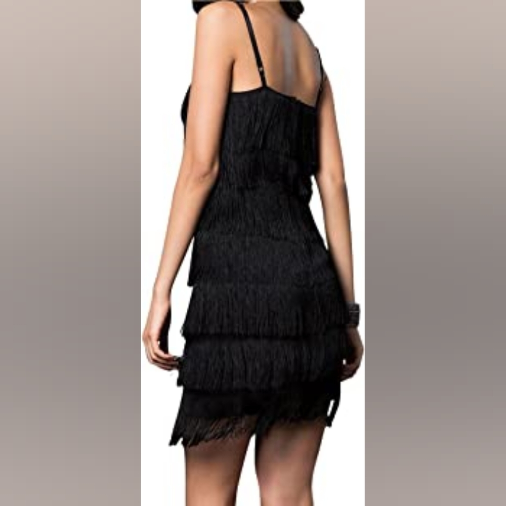 The Original Cheryl Fringe Flapper Dress - Gem